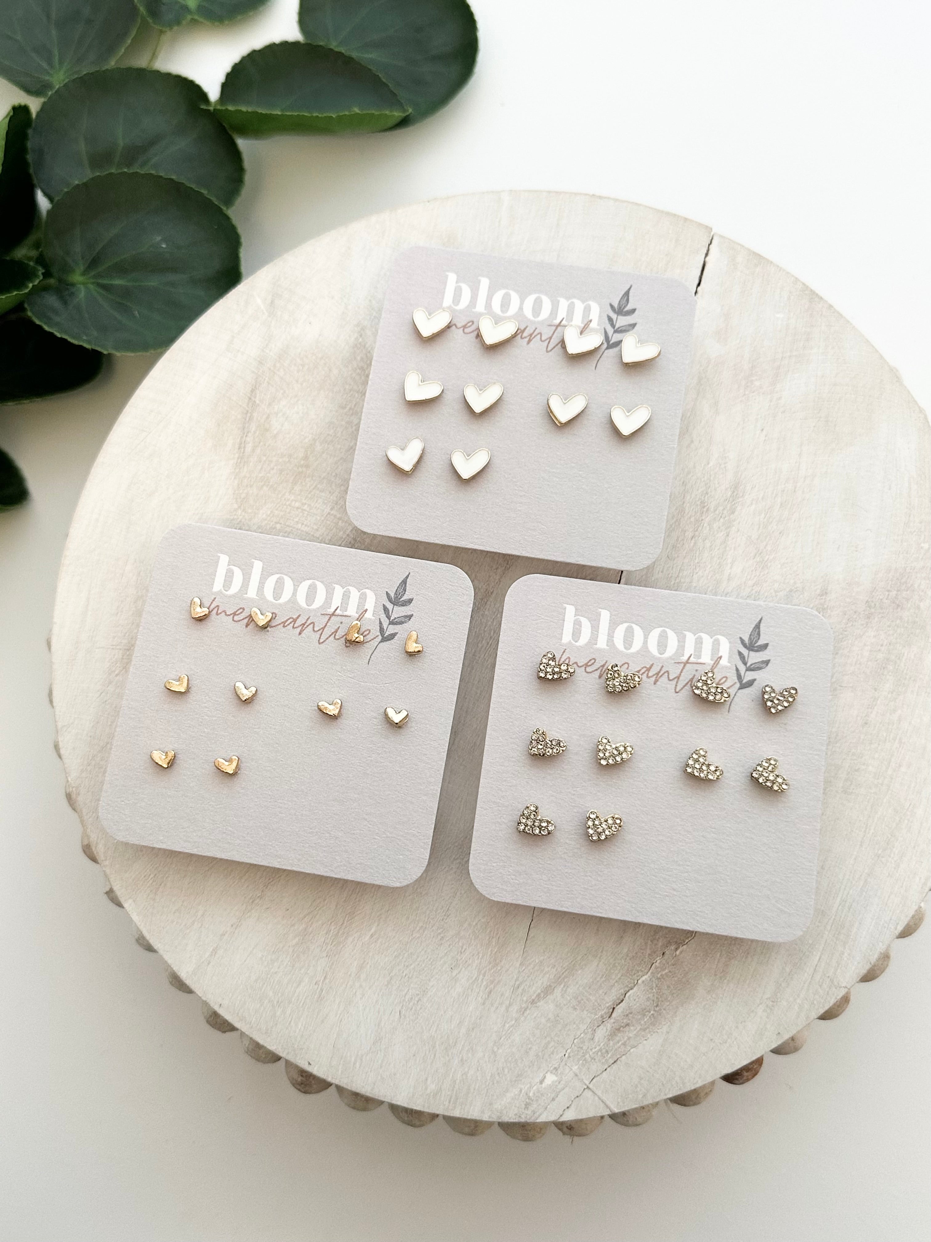 Limited Edition - Valentine's Heart Studs | Add-On Stud Packs (5 pair ...