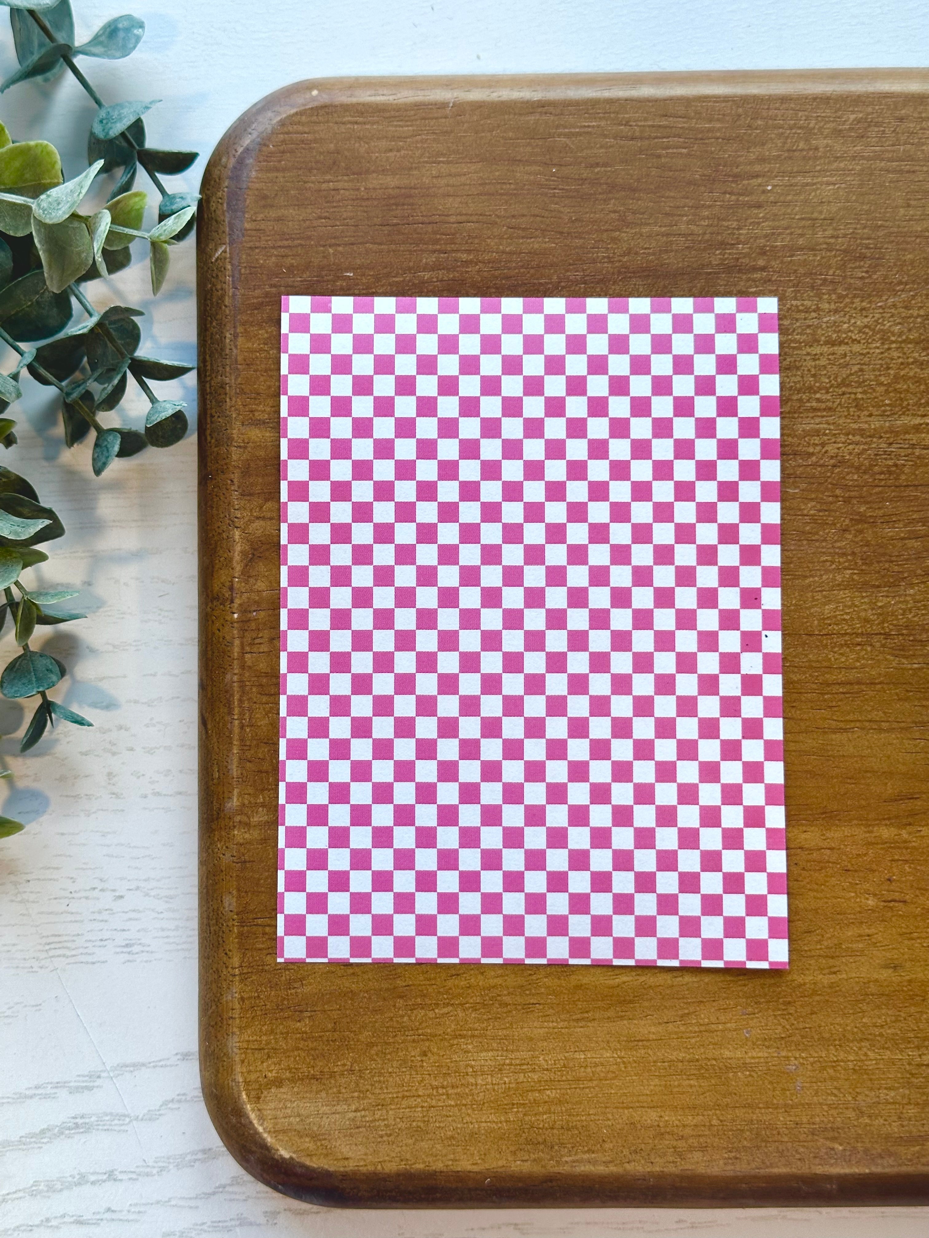 Hot Pink Checkerboard | ML20 | Image Transfer Paper – Bloom Mercantile