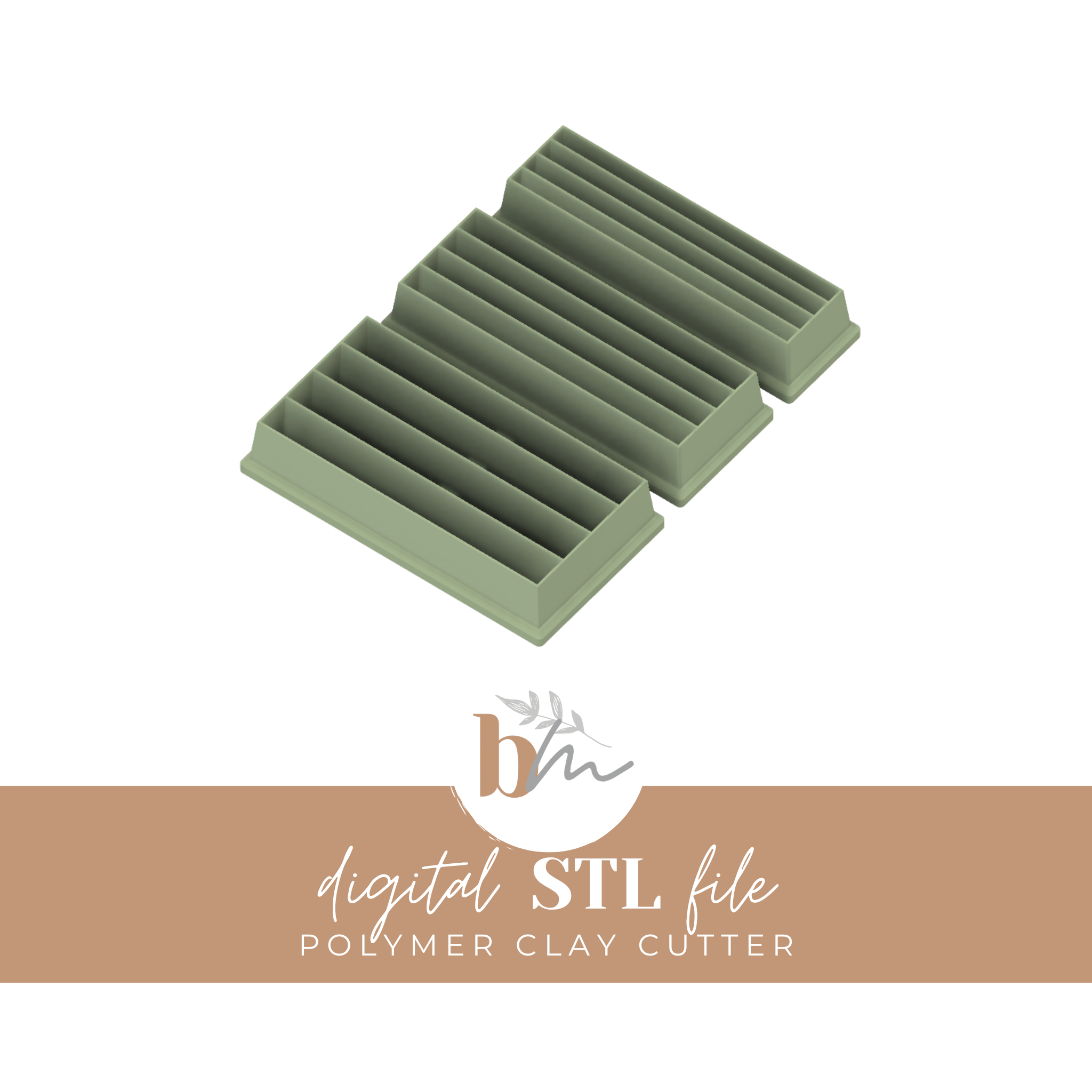Mini Stripe Tools - 3 Sizes | Digital STL File | Polymer Clay Tools ...